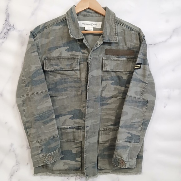 Treasure & Bond | Jackets & Coats | Treasure Bond Camo Utility Jacket ...